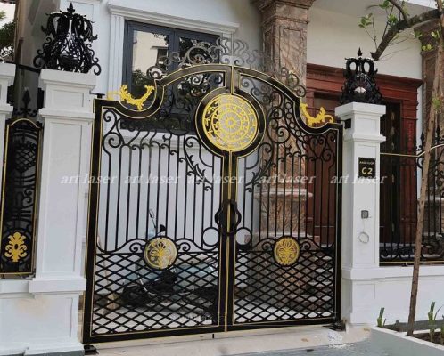 200+ Mẫu Cổng Sắt Đẹp 2025 (2 Cánh, 4 Cánh, Lùa) | Art Laser