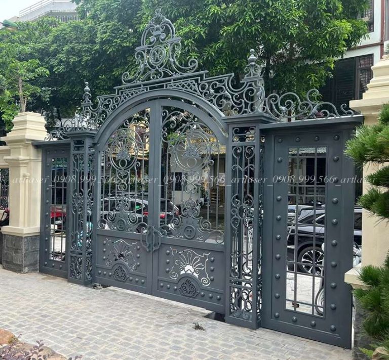 200+ Mẫu Cổng Sắt Đẹp 2025 (2 Cánh, 4 Cánh, Lùa) | Art Laser
